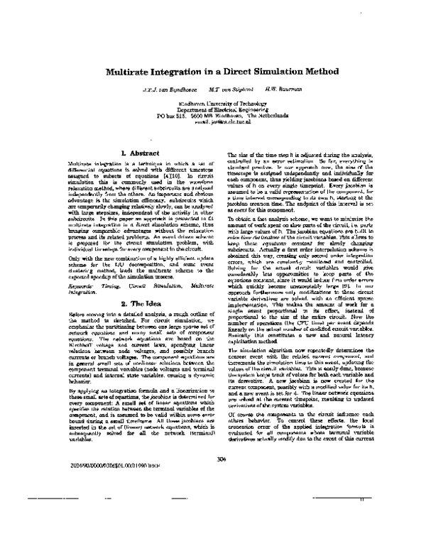 (PDF) Multirate integration in a direct simulation method