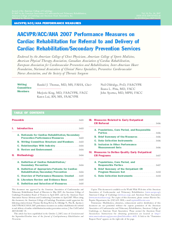 (PDF) AACVPR/ACC/AHA 2007 Performance Measures on Cardiac ...