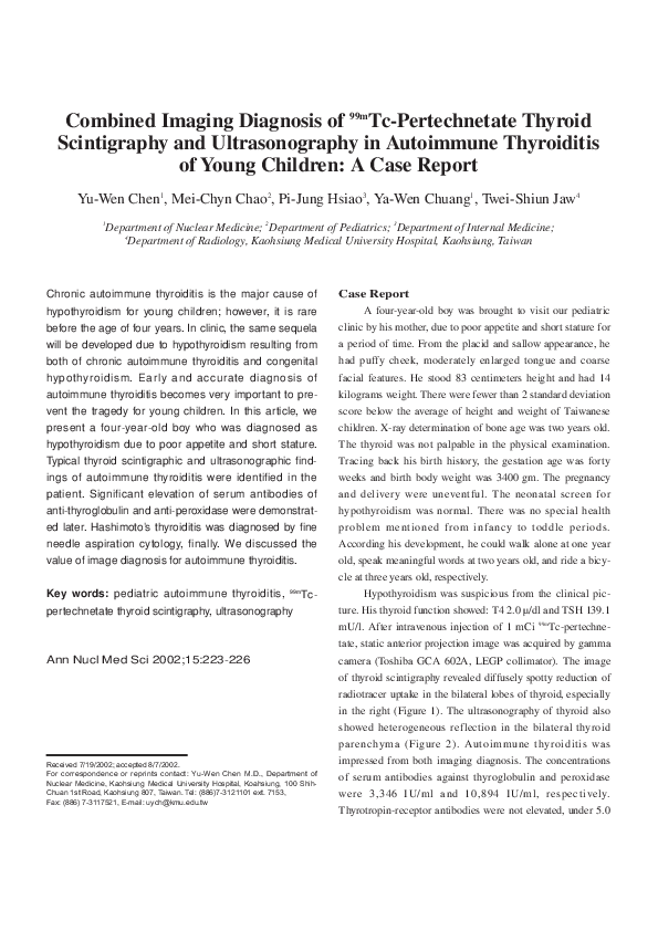 (PDF) Combined Imaging Diagnosis of 99mTc-Pertechnetate Thyroid ...