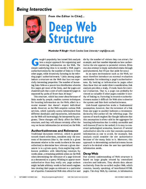 (PDF) Deep Web structure