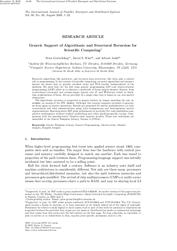 c scientific computing library