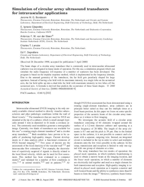 (PDF) Simulation of circular array ultrasound transducers for ...