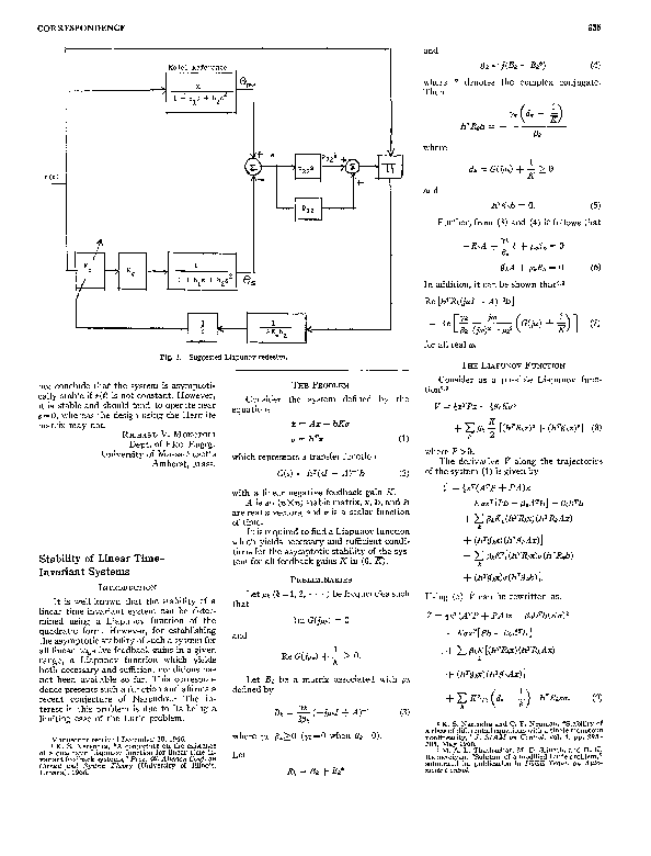 (PDF) Stability of linear time-invariant systems