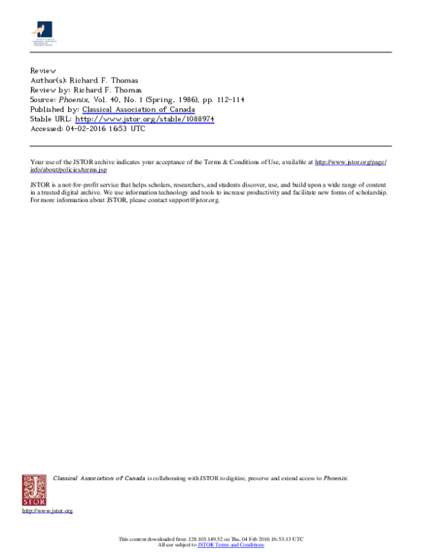 (PDF) J.P. Sullivan, Literature and Politics in the Age of Nero