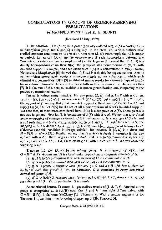 (PDF) Commutators in groups of order-preserving permutations
