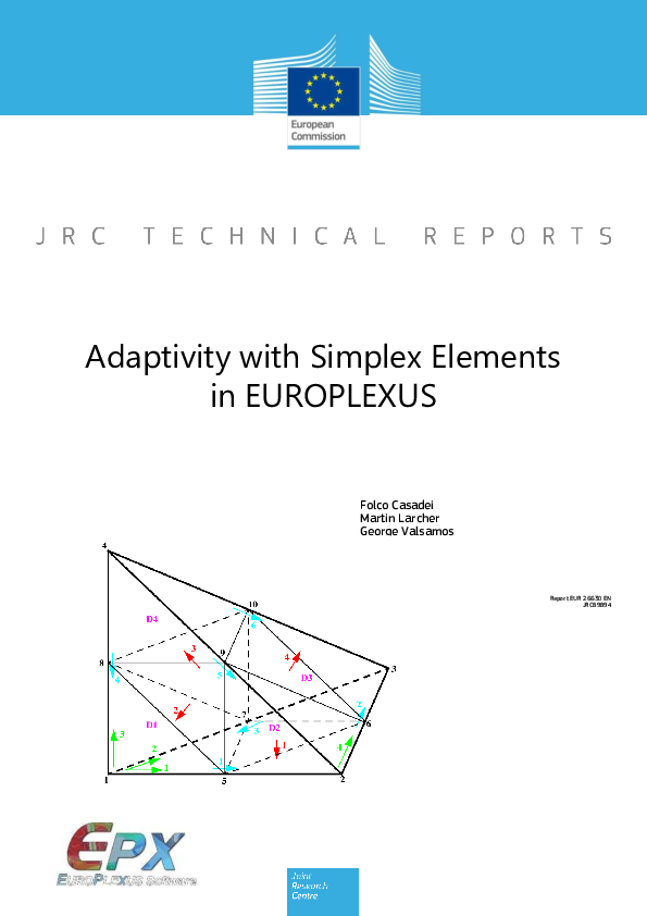 (PDF) Adaptivity with simplex elements in EUROPLEXUS