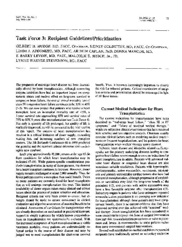 (PDF) Task force 3: Recipient guidelines/prioritization | Linda ...