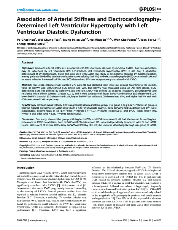 (PDF) Association of Arterial Stiffness and Electrocardiography ...