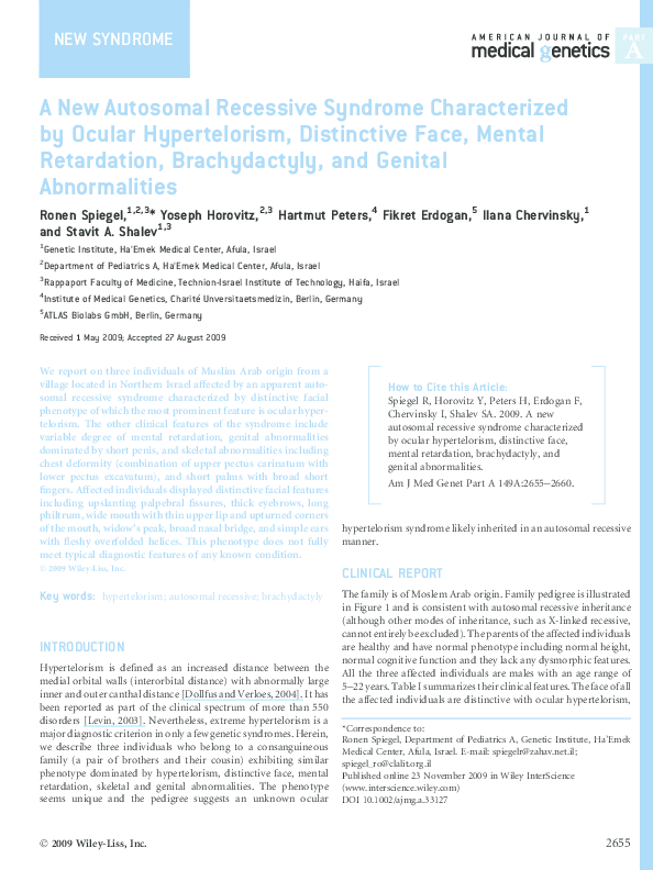 (PDF) Autosomal dominant “Opitz” GBBB syndrome due to a 22q11. 2 ...
