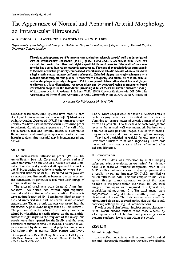 (PDF) The appearance of normal and abnormal arterial morphology on ...
