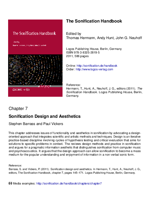 (PDF) Sonification design and aesthetics