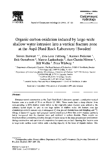 (PDF) Organic carbon oxidation induced by large-scale shallow water ...