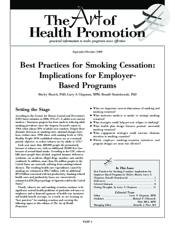 (PDF) The Art of Health Promotion