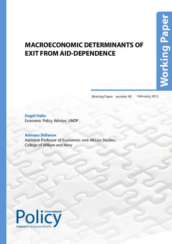 (PDF) Macroeconomic Determinants of Exit from Aid-Dependence