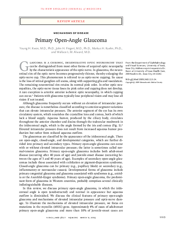 (PDF) PRIMARY OPEN-ANGLE GLAUCOMA