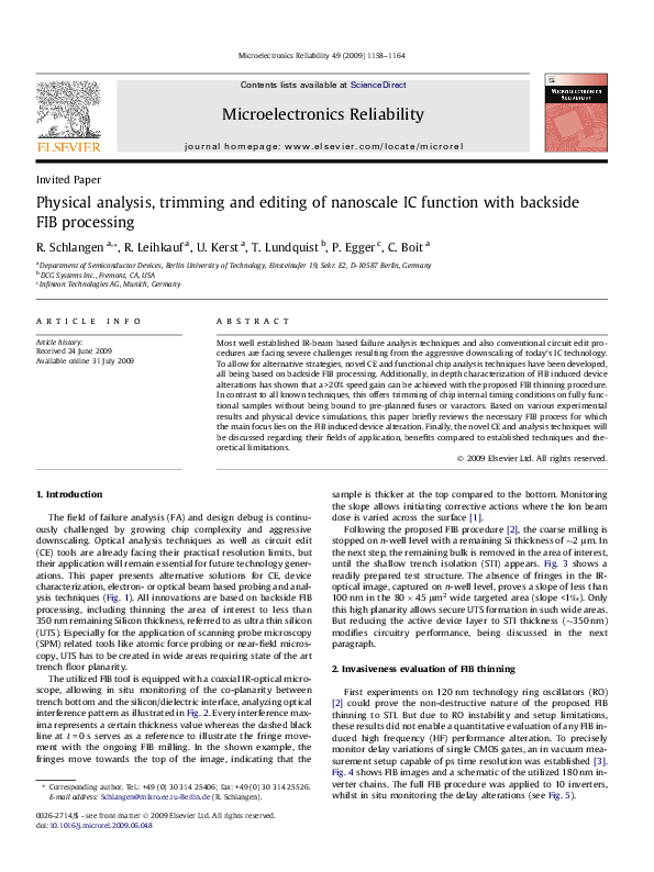 (PDF) Physical analysis, trimming and editing of nanoscale IC function ...