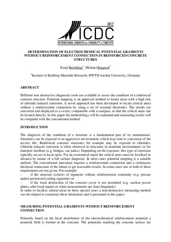 (PDF) Method to determine electrochemical potential gradients without reinforcement connection ...