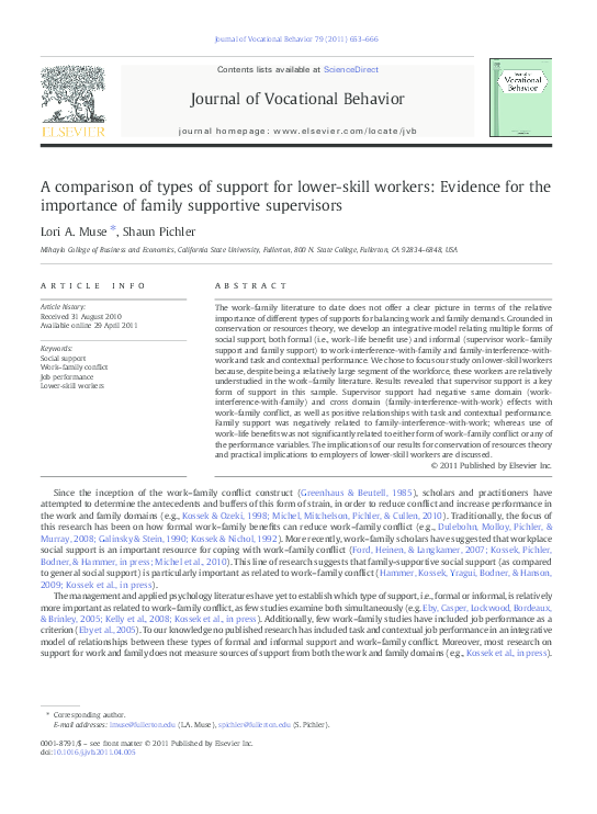 (PDF) A comparison of types of support for lower-skill workers ...