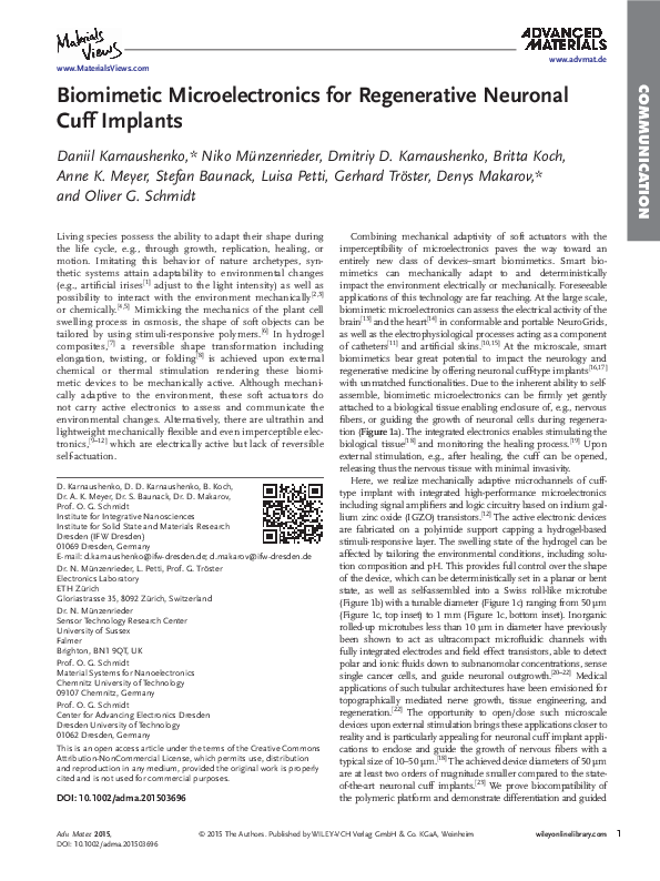 (PDF) Self-Assembled On-Chip-Integrated Giant Magneto-Impedance Sensorics