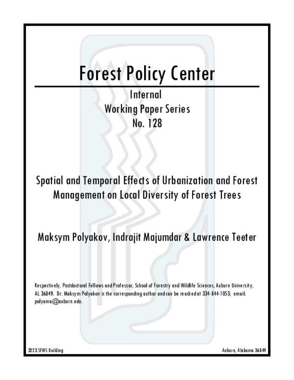 (PDF) Forest Policy Center