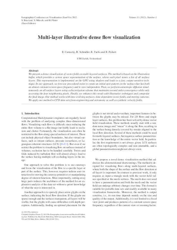 (PDF) Multi-layer illustrative dense flow visualization