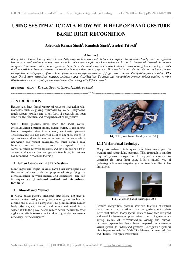 (PDF) USING SYSTEMATIC DATA FLOW WITH HELP OF HAND GESTURE BASED DIGIT ...