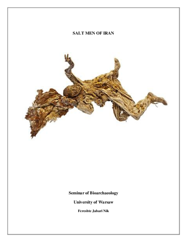 (PDF) Salt Men of Iran مردان نمکی ایران فرشته جباری نیک