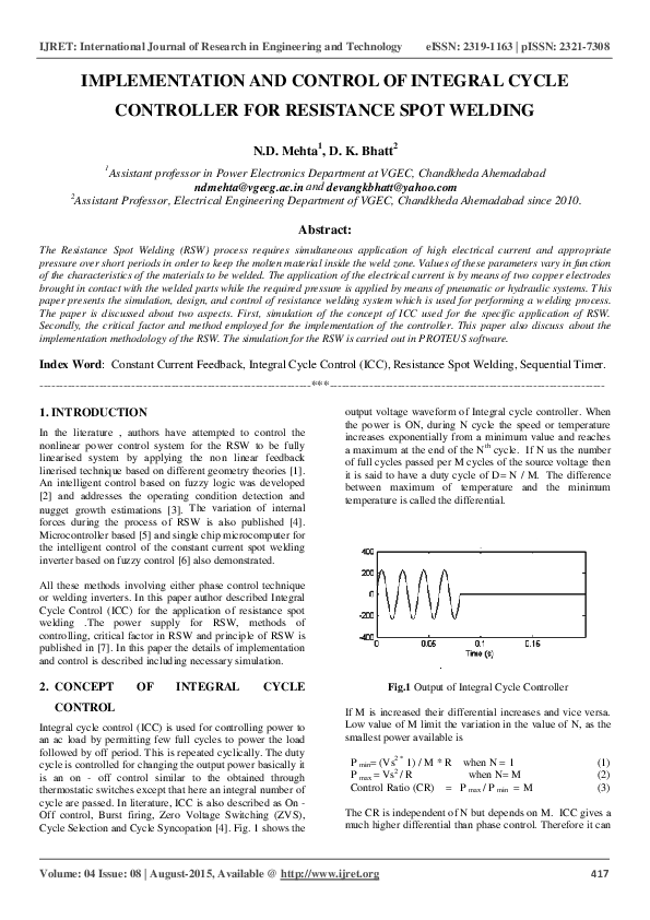 (PDF) IMPLEMENTATION AND CONTROL OF INTEGRAL CYCLE CONTROLLER FOR ...