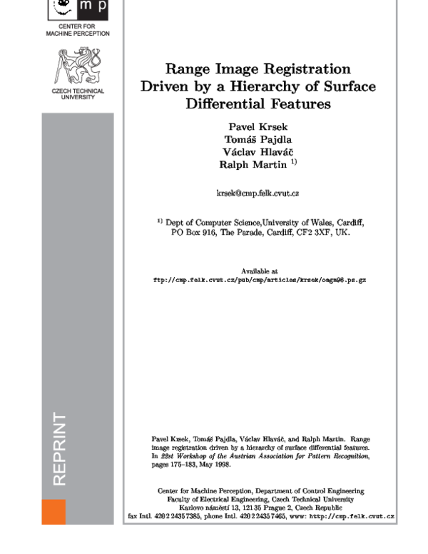 (PDF) Range image registration driven by a hierarchy of surfaces ...