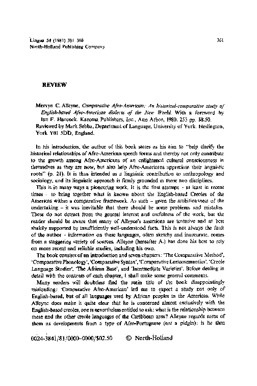 (PDF) Comparative Afro-American: an historical-comparative study of ...