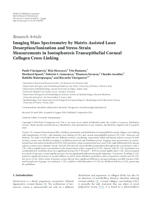 (PDF) Imaging Mass Spectrometry by Matrix-Assisted Laser Desorption ...