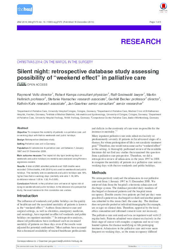 (PDF) Silent night: retrospective database study assessing possibility ...