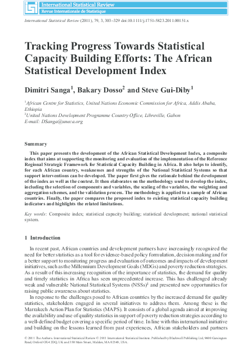 (PDF) Tracking Progress Towards Statistical Capacity Building Efforts ...