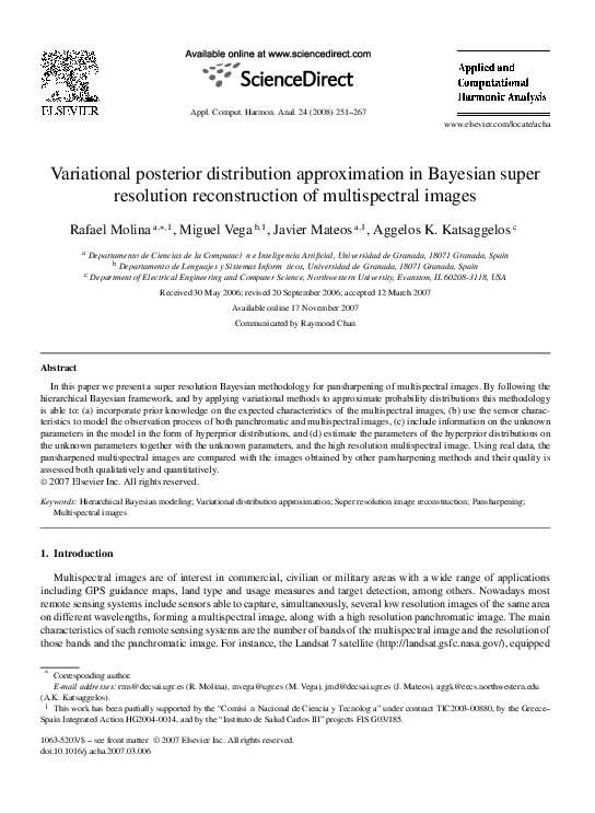 (PDF) Variational posterior distribution approximation in Bayesian super resolution ...