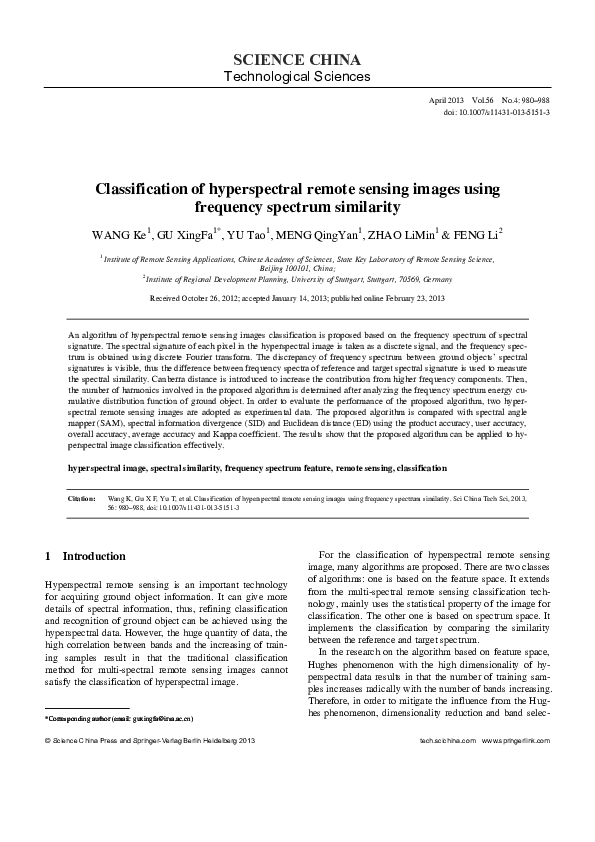 Pdf Classification Of Hyperspectral Remote Sensing Data With Primal