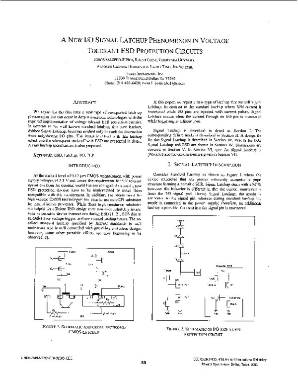 (PDF) A new I/O signal latchup phenomenon in voltage tolerant ESD ...