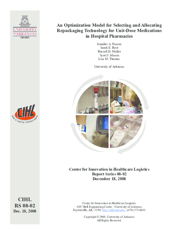 (PDF) SELECTING AND ALLOCATING REPACKAGING TECHNOLOGY FOR UNIT-DOSE ...
