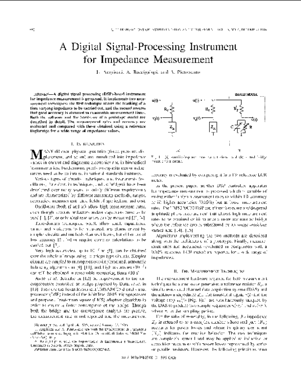 (PDF) A digital signal-processing instrument for impedance measurement