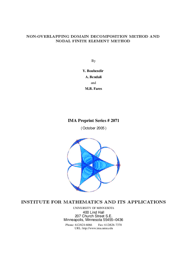 (PDF) A non-overlapping domain decomposition method for parabolic initial-boundary value problems