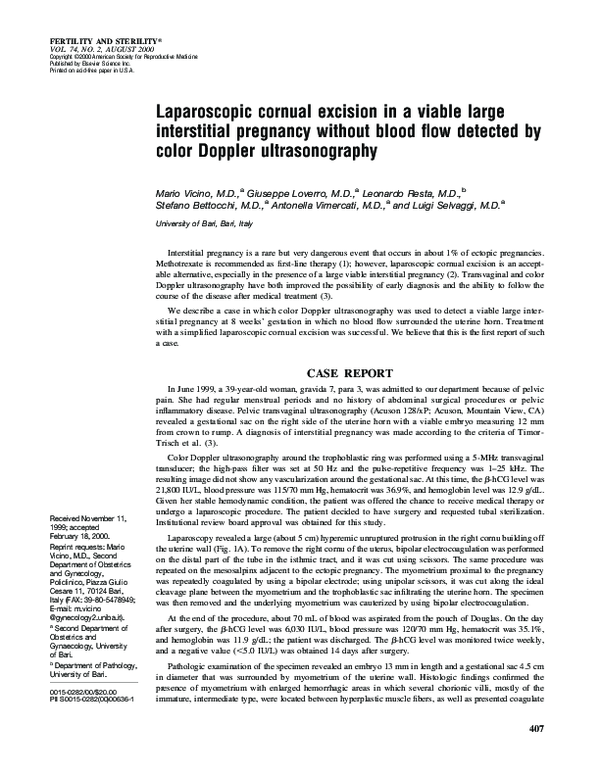 (PDF) Laparoscopic cornual excision in a viable large interstitial ...
