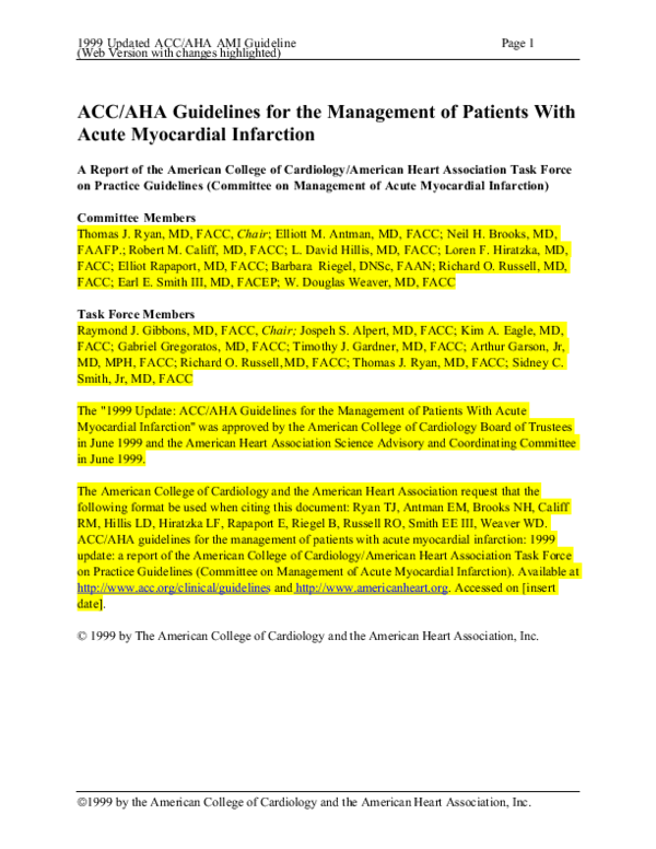 (PDF) ACC/AHA guidelines for the management of patients with unstable ...