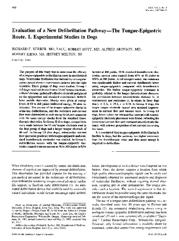 (PDF) Evaluation of a new defibrillation pathway—The tongue-epigastric ...