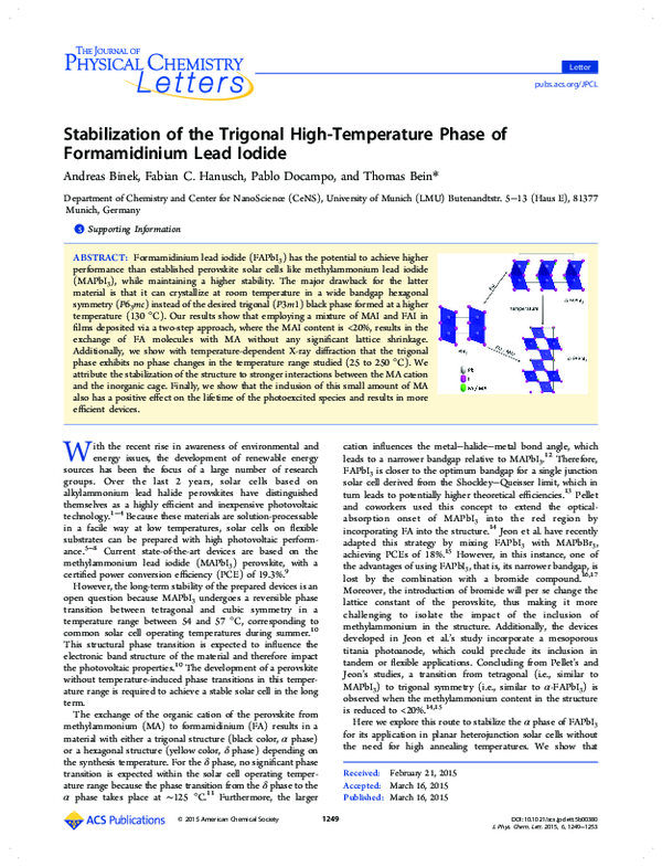 (PDF) Stabilization of the Trigonal High-Temperature Phase of ...
