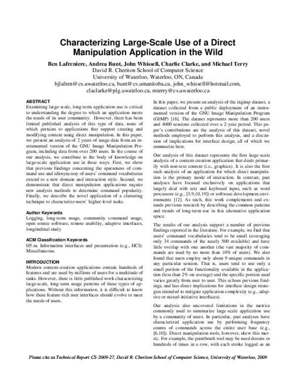 (PDF) Characterizing large-scale use of a direct manipulation ...