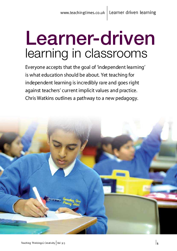 (PDF) Learner-driven learning