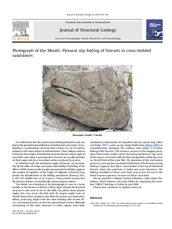 (PDF) Photograph of the Month: Flexural slip folding of foresets in ...