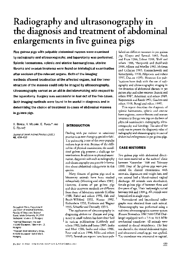 (PDF) Radiography and ultrasonography in the diagnosis and treatment of ...
