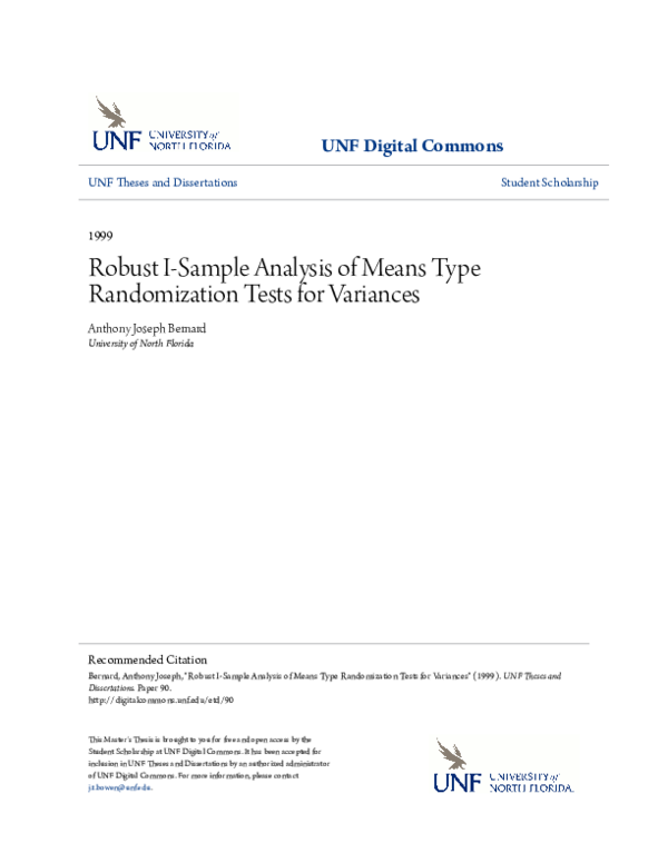 (PDF) A robust I -sample analysis of means type randomization test for ...