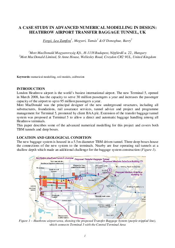 (PDF) A case study in advanced numerical modelling in design: Heathrow Airport Transfer Baggage ...