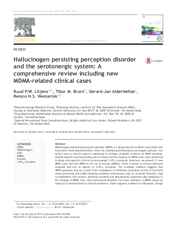 (PDF) Hallucinogen persisting perception disorder and the serotonergic ...